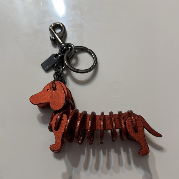 Coach | Accessories | Coach Leather Dog Keychain | Poshmark